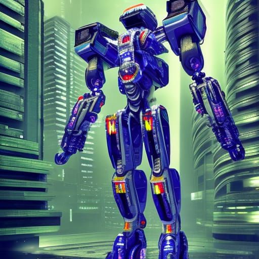 Cyberpunk Mecha #6 [Duplicate] - AI Generated Artwork - NightCafe Creator