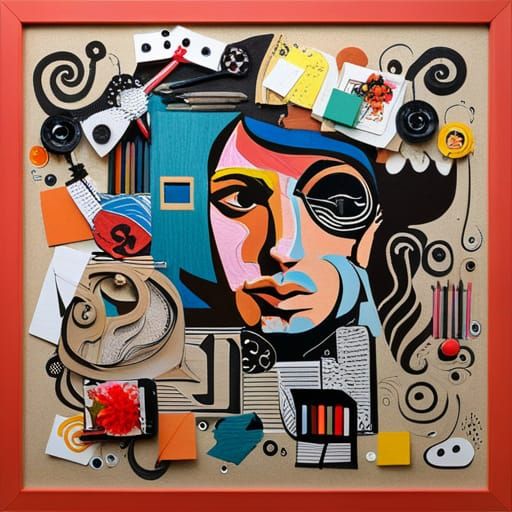 Framed collage art - AI Generated Artwork - NightCafe Creator