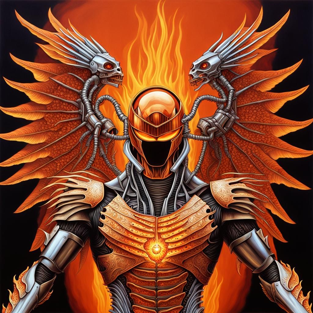 Portrait of a Firey Predator - AI Generated Artwork - NightCafe Creator