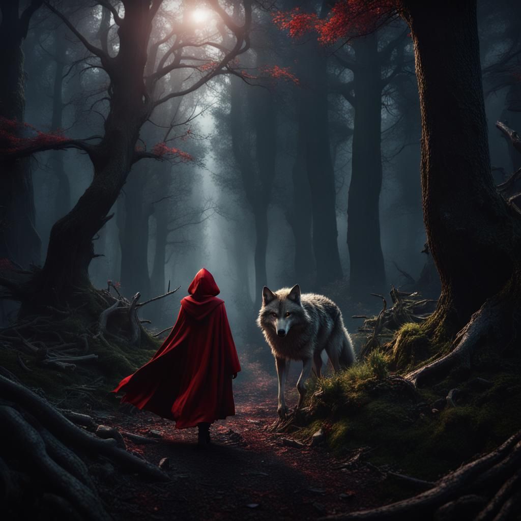 The dark version of Little Red Riding Hood - AI Generated Artwork ...
