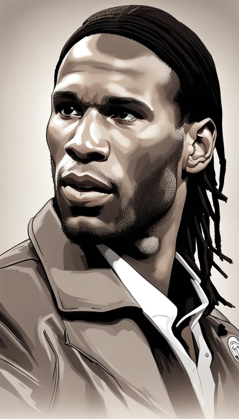 Portrait of didier drogba - AI Generated Artwork - NightCafe Creator