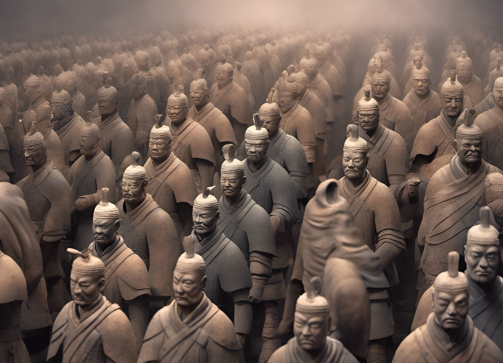 The famous Clay army of ancient China. - AI Generated Artwork ...