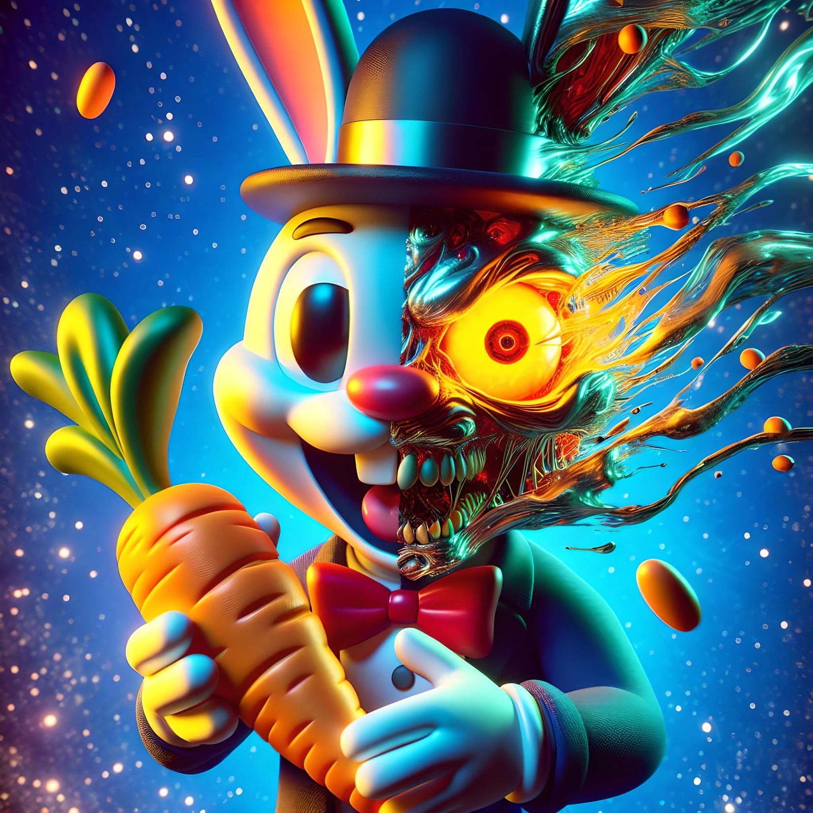 Evil bunny v2 - AI Generated Artwork - NightCafe Creator