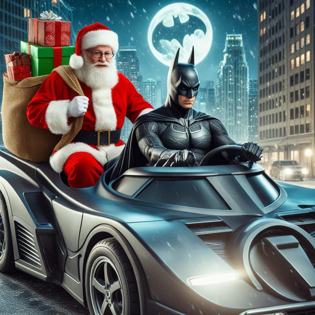 The sleigh was a little slow - Batman Delivers Gifts in the ...