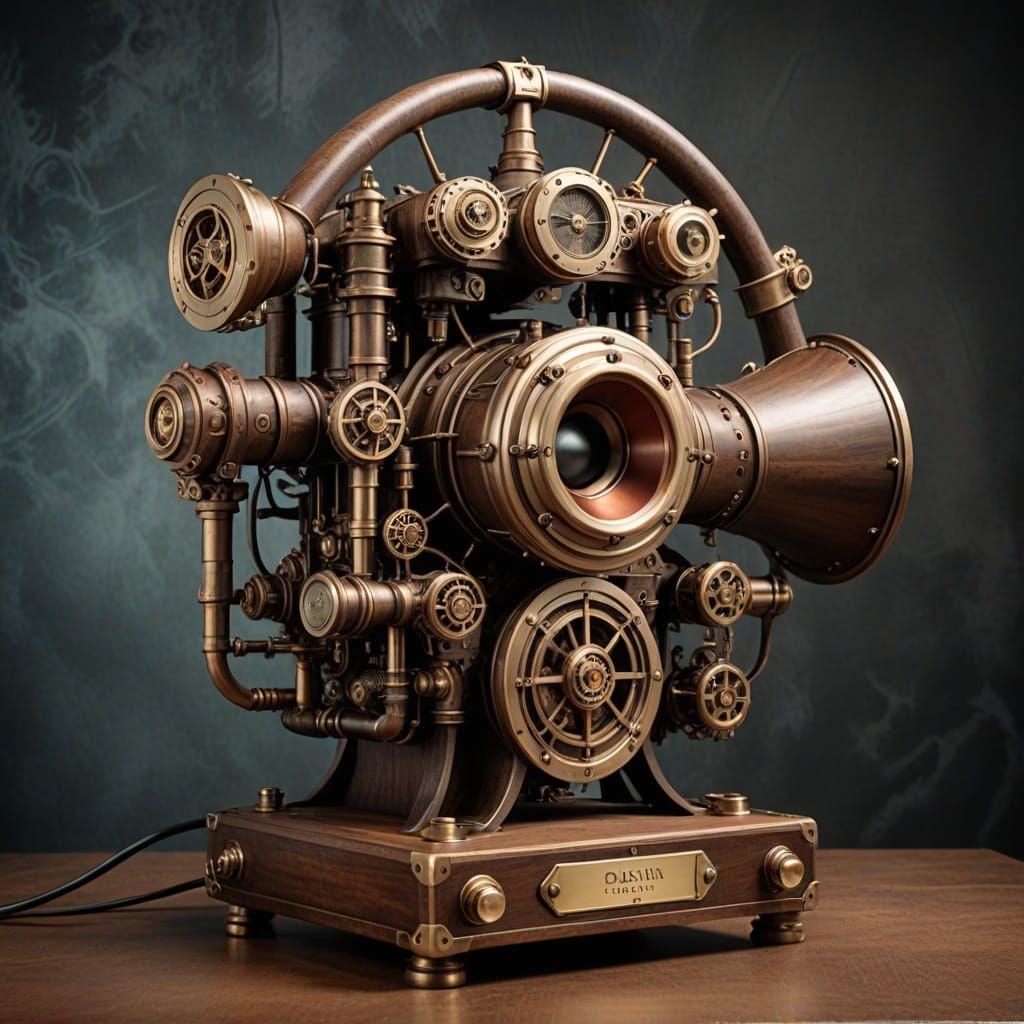 Spirit of radio, speaker horns - A Steampunk Radio Spirit wi...