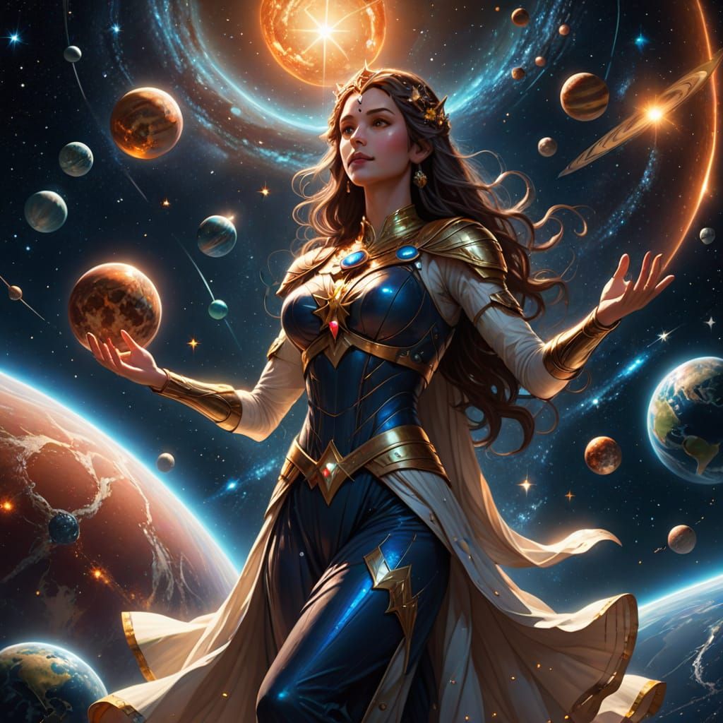 Daughter of the Universe. - Celestial Goddess Sustains the C...