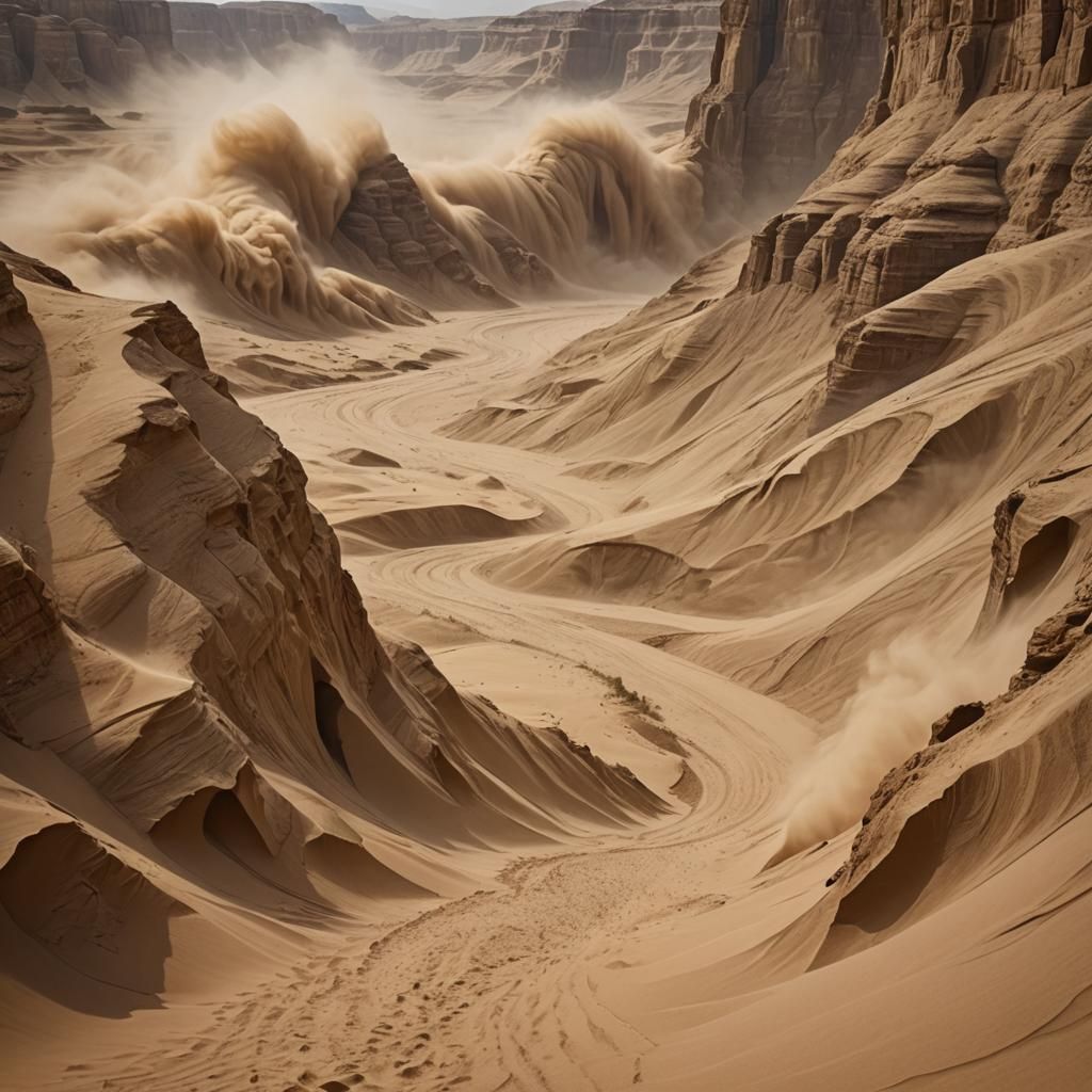 Sandstorm Incoming - AI Generated Artwork - NightCafe Creator