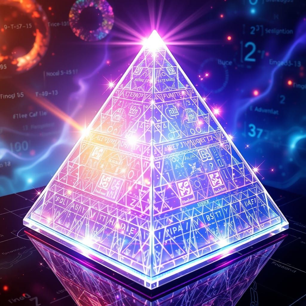 Mathematical interpretation of the pyramid structure