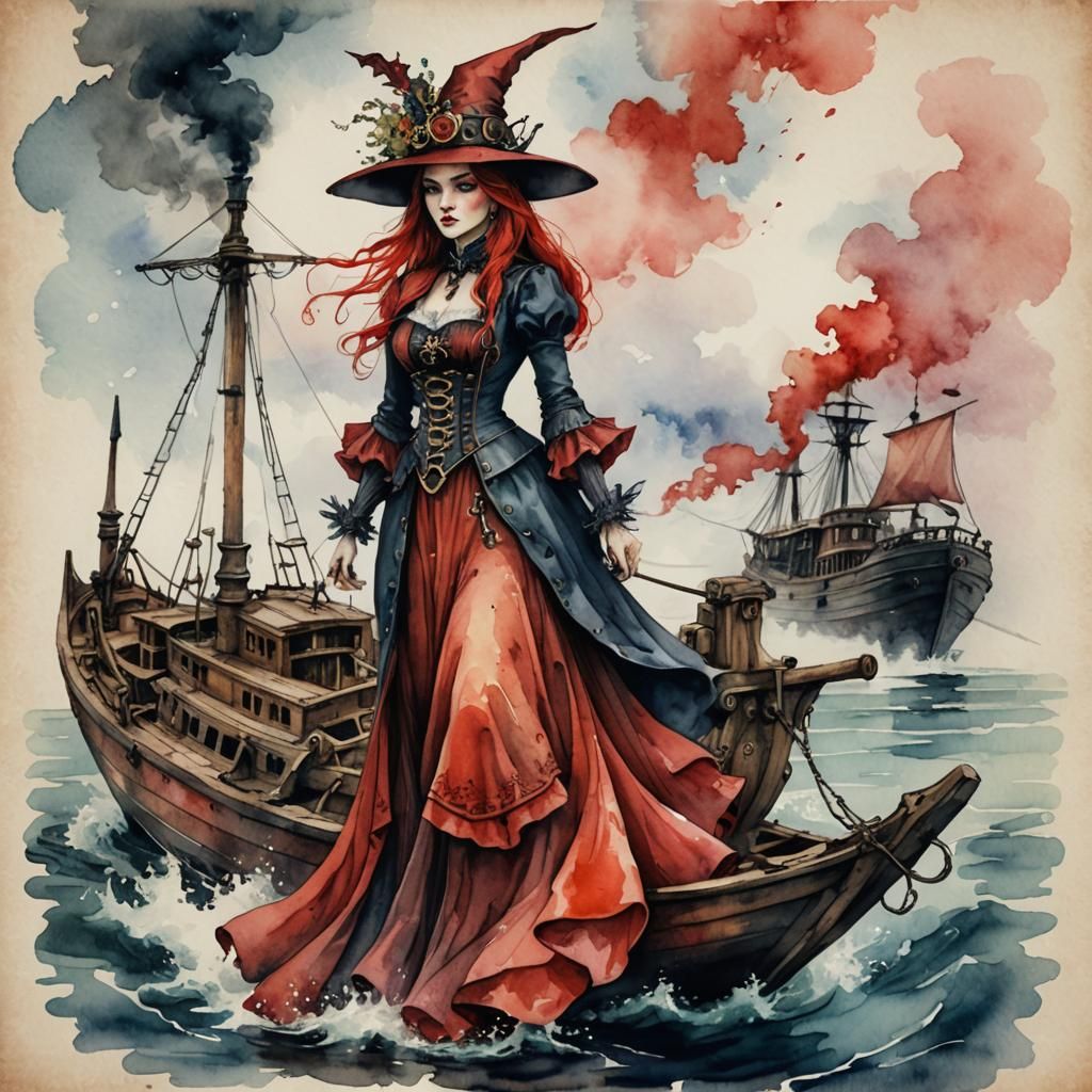 The Red Witch 3 - AI Generated Artwork - NightCafe Creator