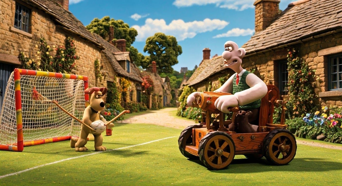 Wallace & Gromit Play Soccer with New Inventions