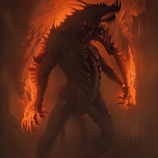 Fire Beast - AI Generated Artwork - NightCafe Creator