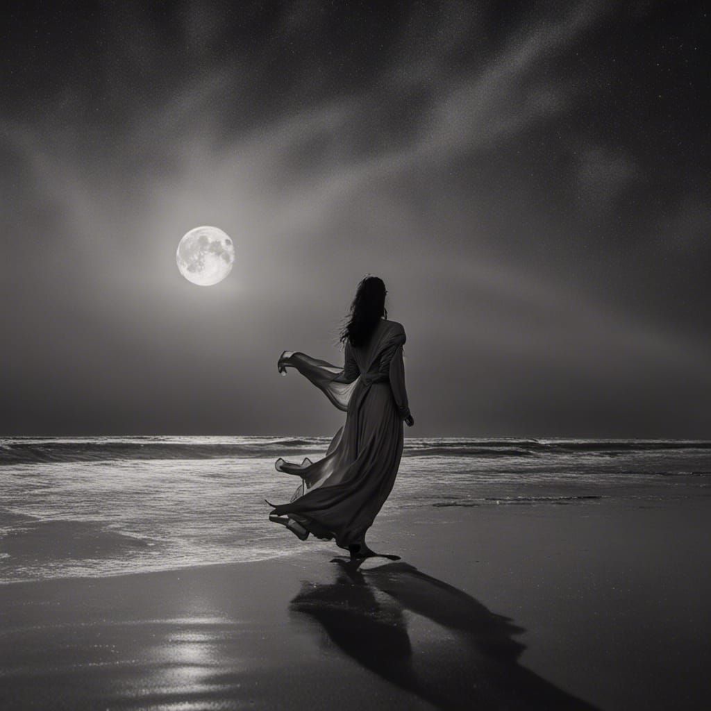 Moonlit Walk - AI Generated Artwork - NightCafe Creator