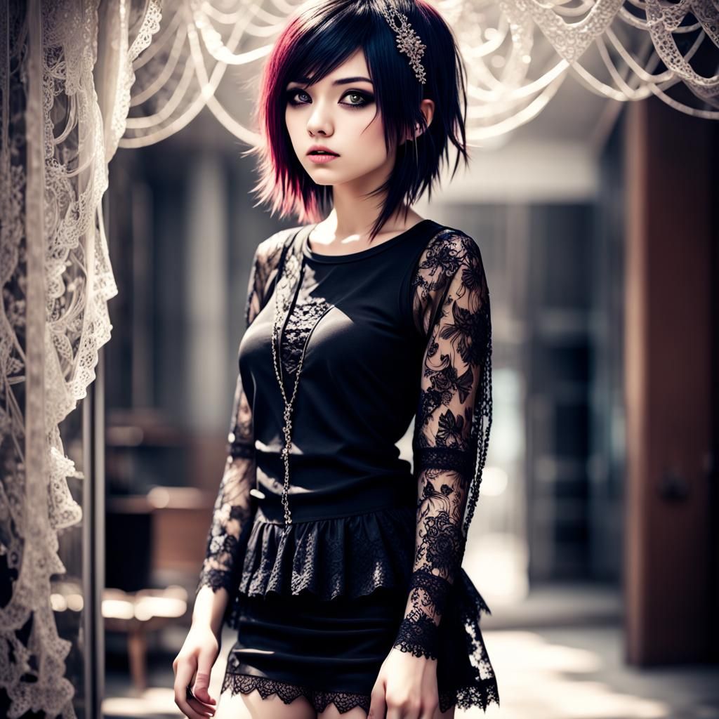 Goth Girl Ai Generated Artwork Nightcafe Creator