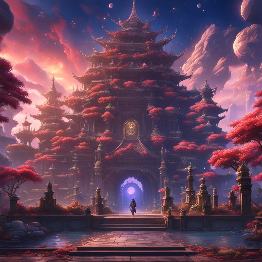 aesthetic temple in hidden forest - AI Generated Artwork - NightCafe ...
