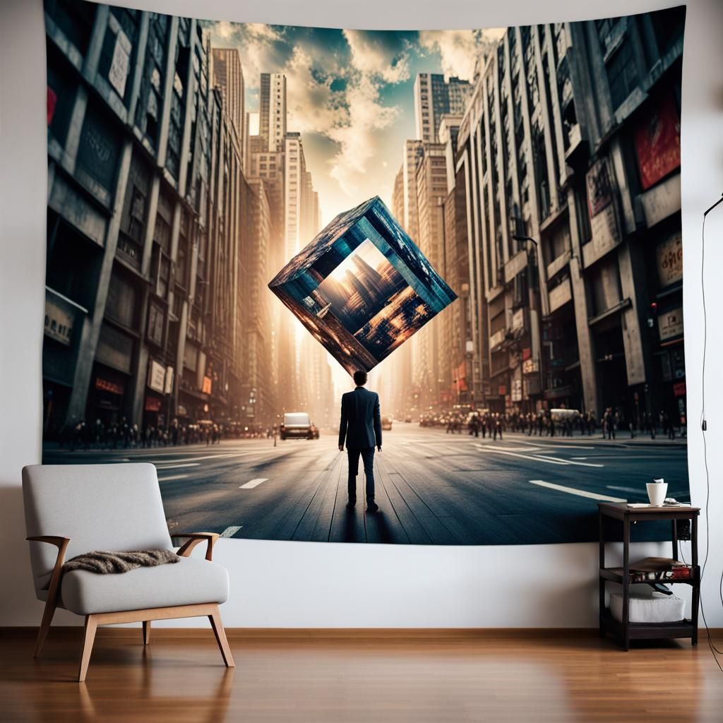 "inception" rooted "cube" , - AI Generated Artwork - NightCafe Creator