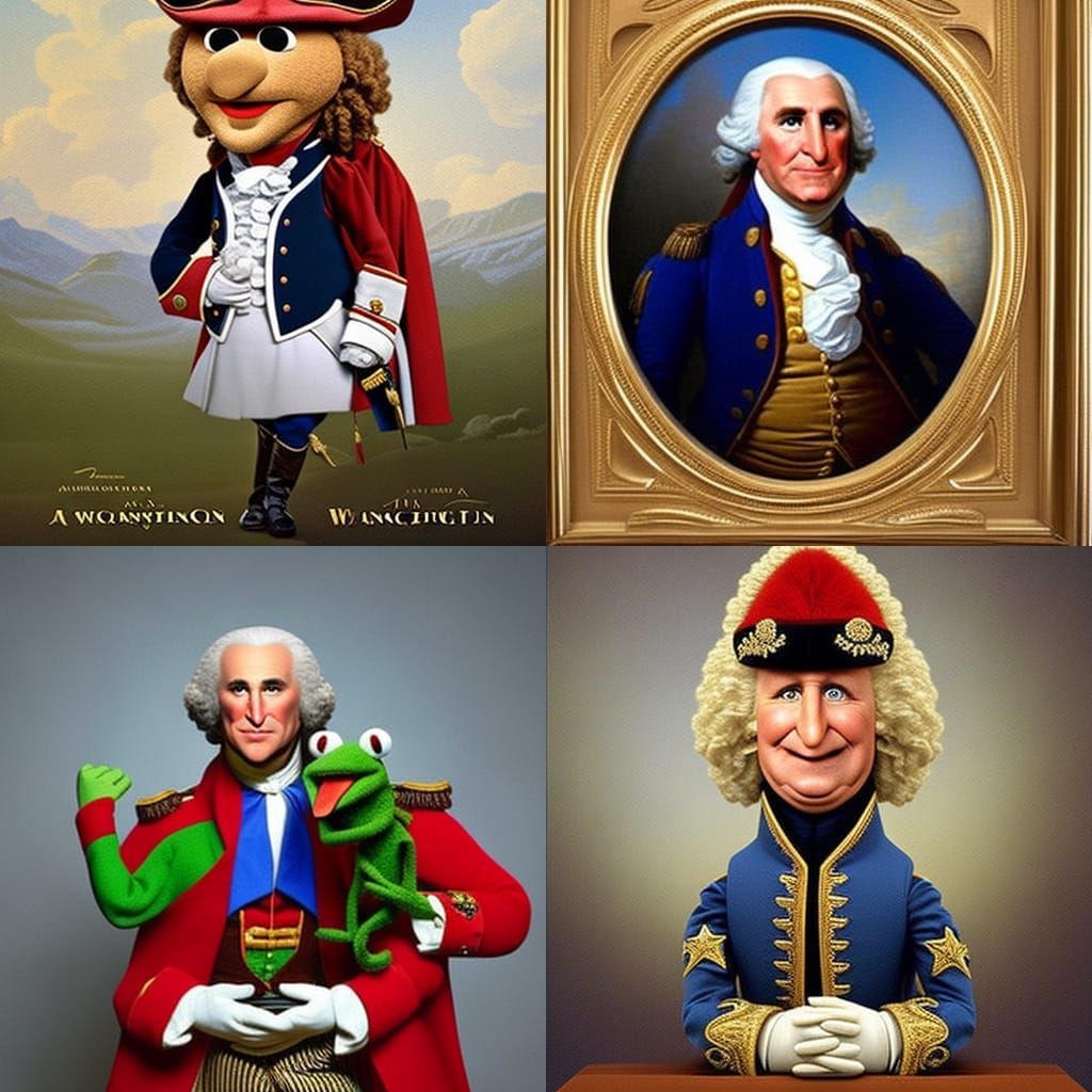 General George Washington as a Muppet by Jim Henson - AI Generated ...