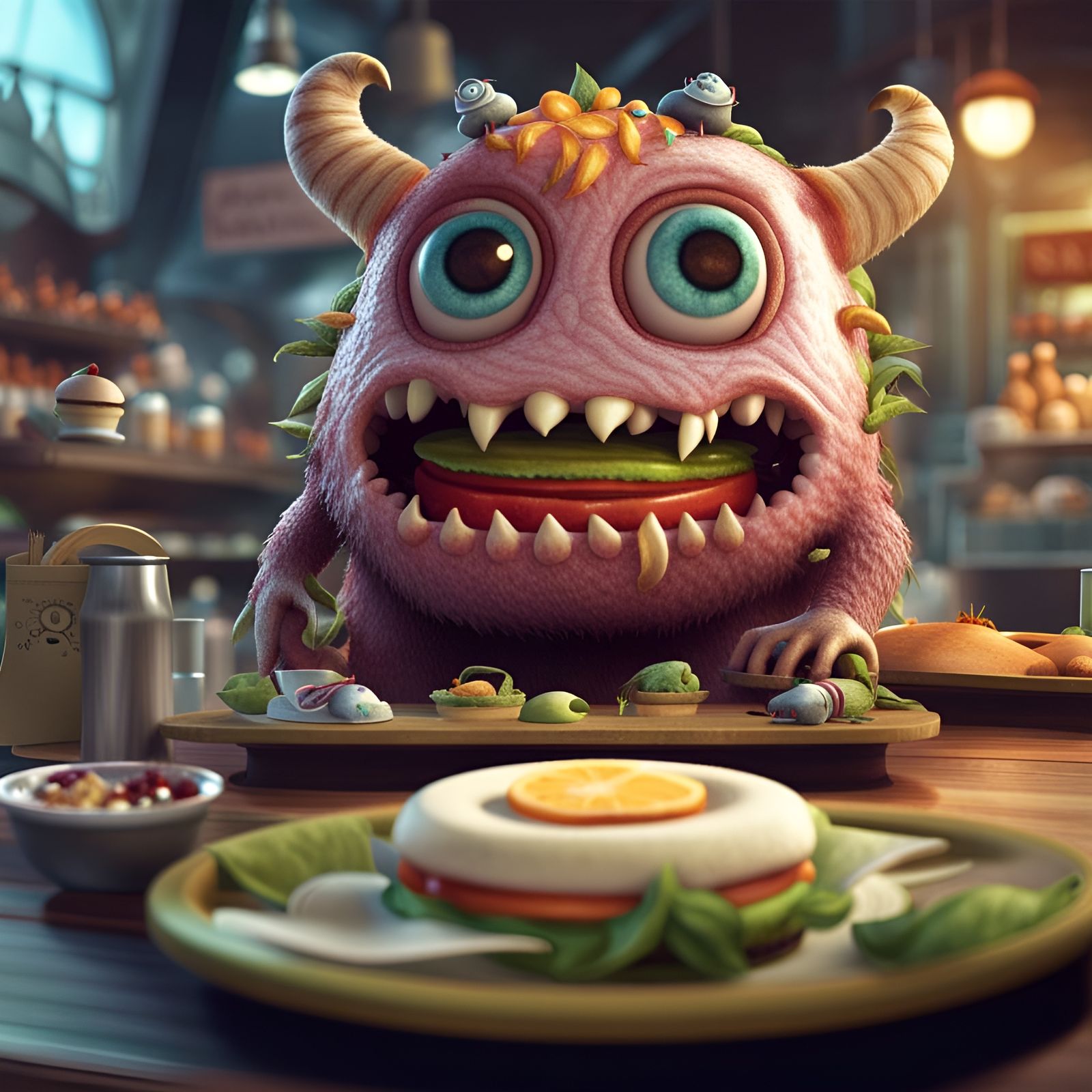 cute little kitchen monster - AI Generated Artwork - NightCafe Creator