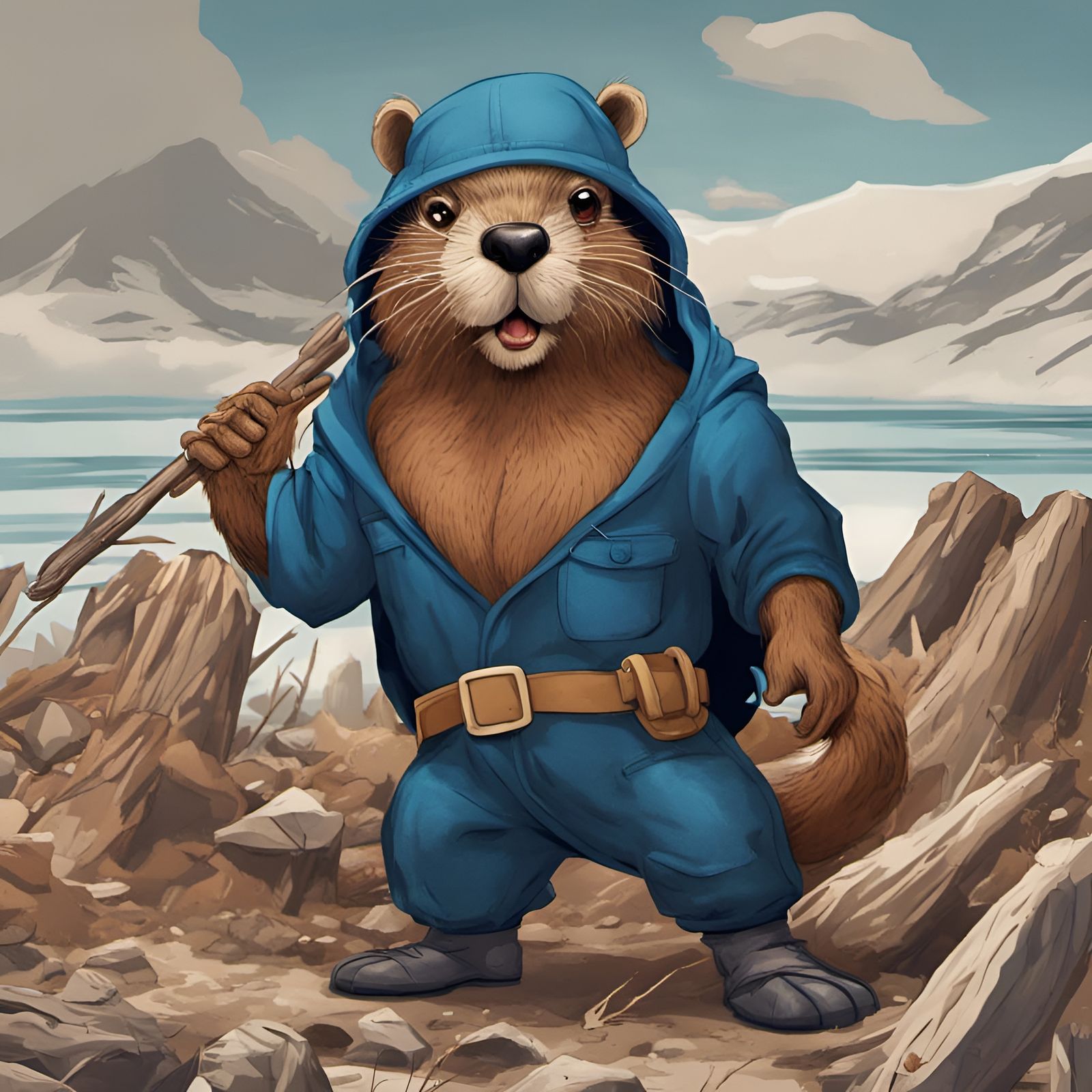 Powerful beaver 🦫 - AI Generated Artwork - NightCafe Creator