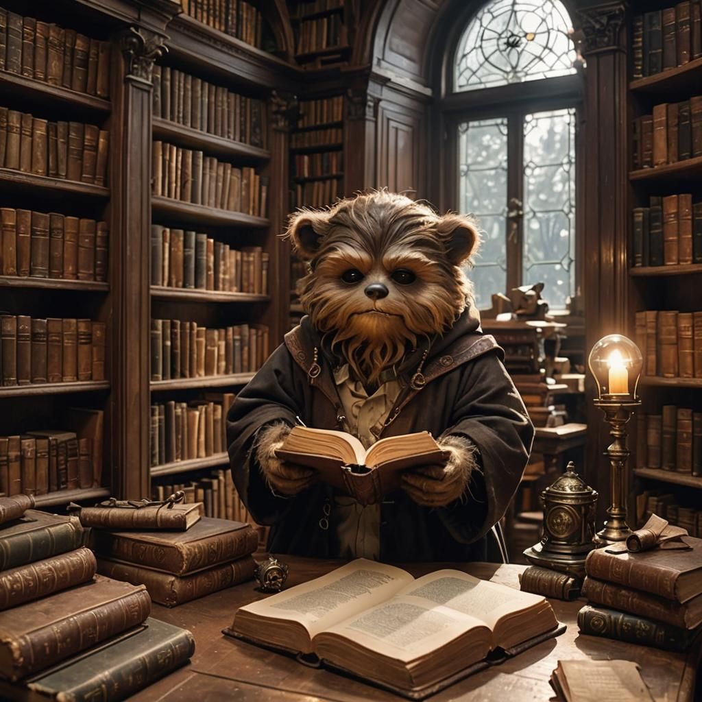 Ewok library. - AI Generated Artwork - NightCafe Creator