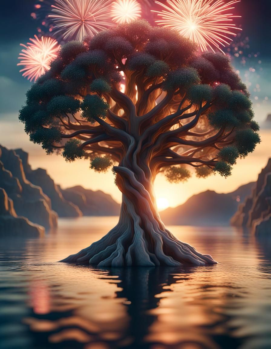 Yggdrasil Tree - AI Generated Artwork - NightCafe Creator