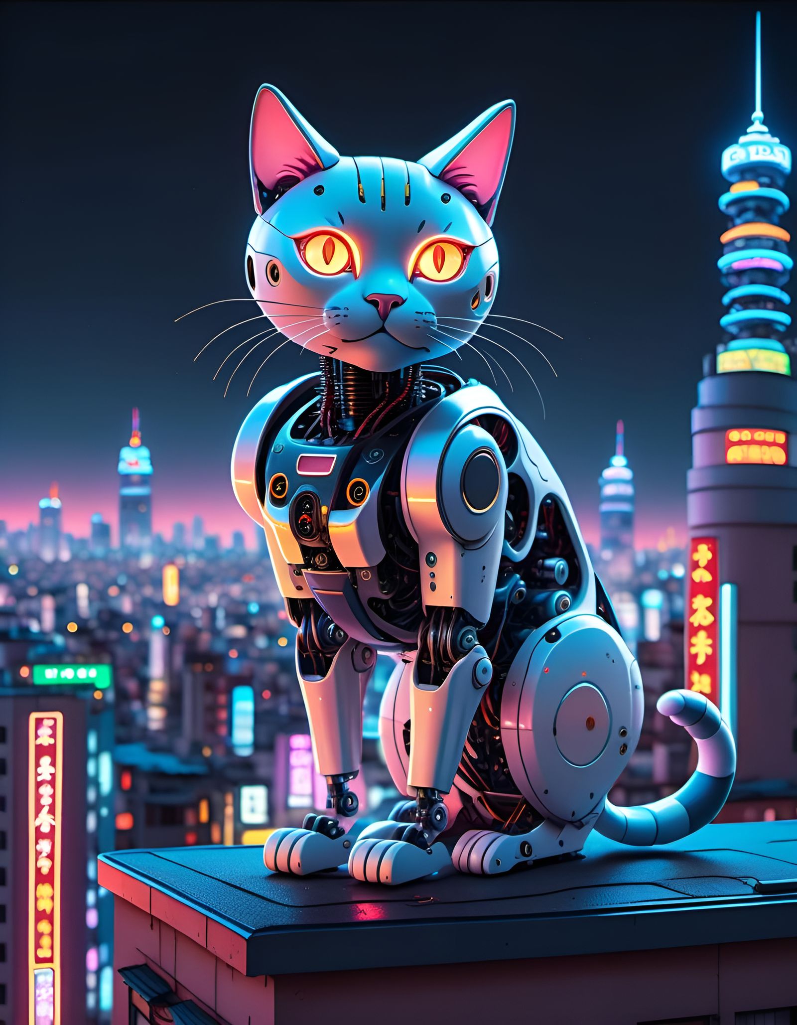 CyberCat - AI Generated Artwork - NightCafe Creator