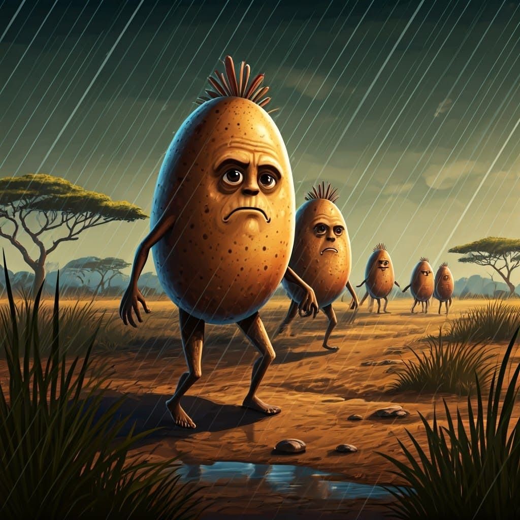 Prehistoric sad egg tribe. - Prehistoric sad egg tribe.