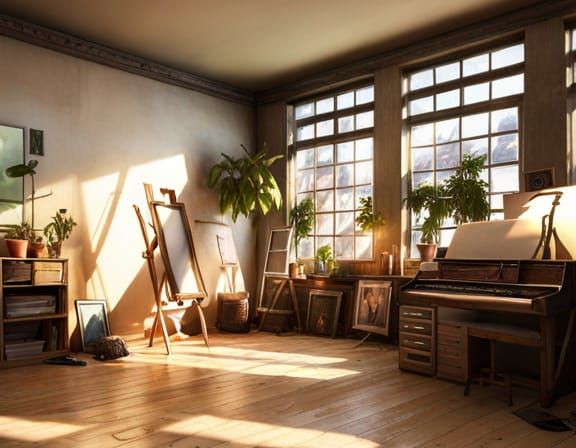 art studio - AI Generated Artwork - NightCafe Creator