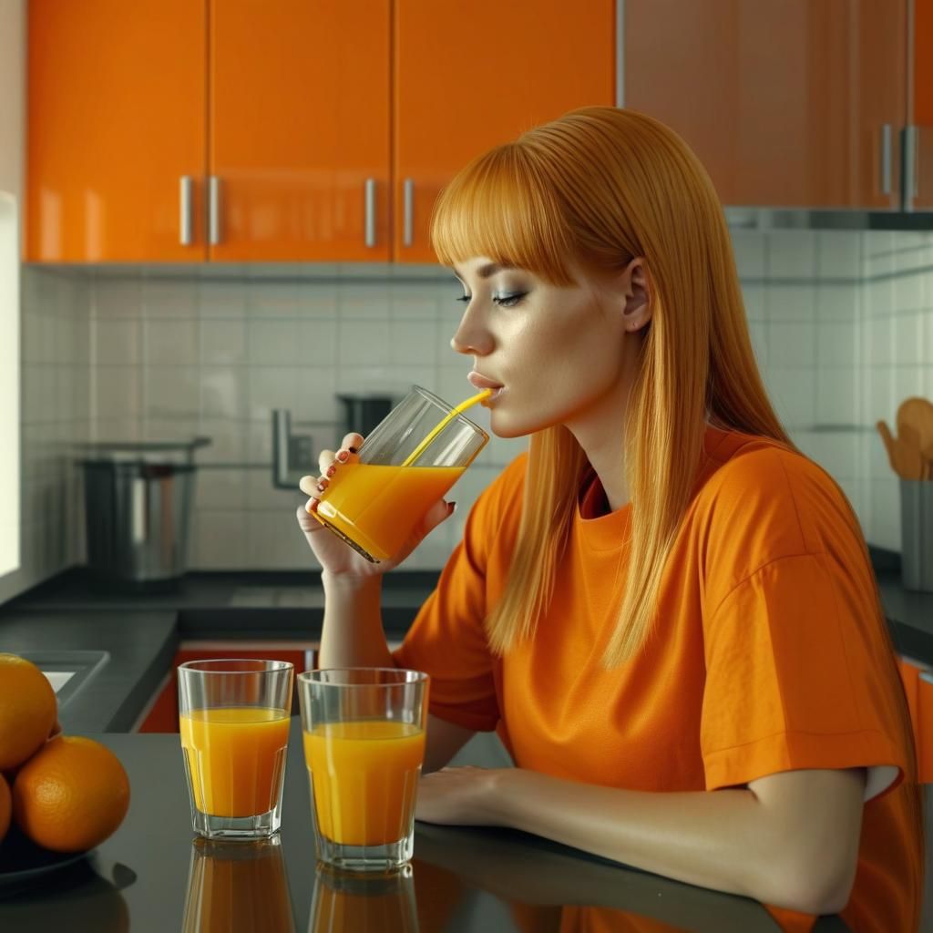 Three orange juice - AI Generated Artwork - NightCafe Creator