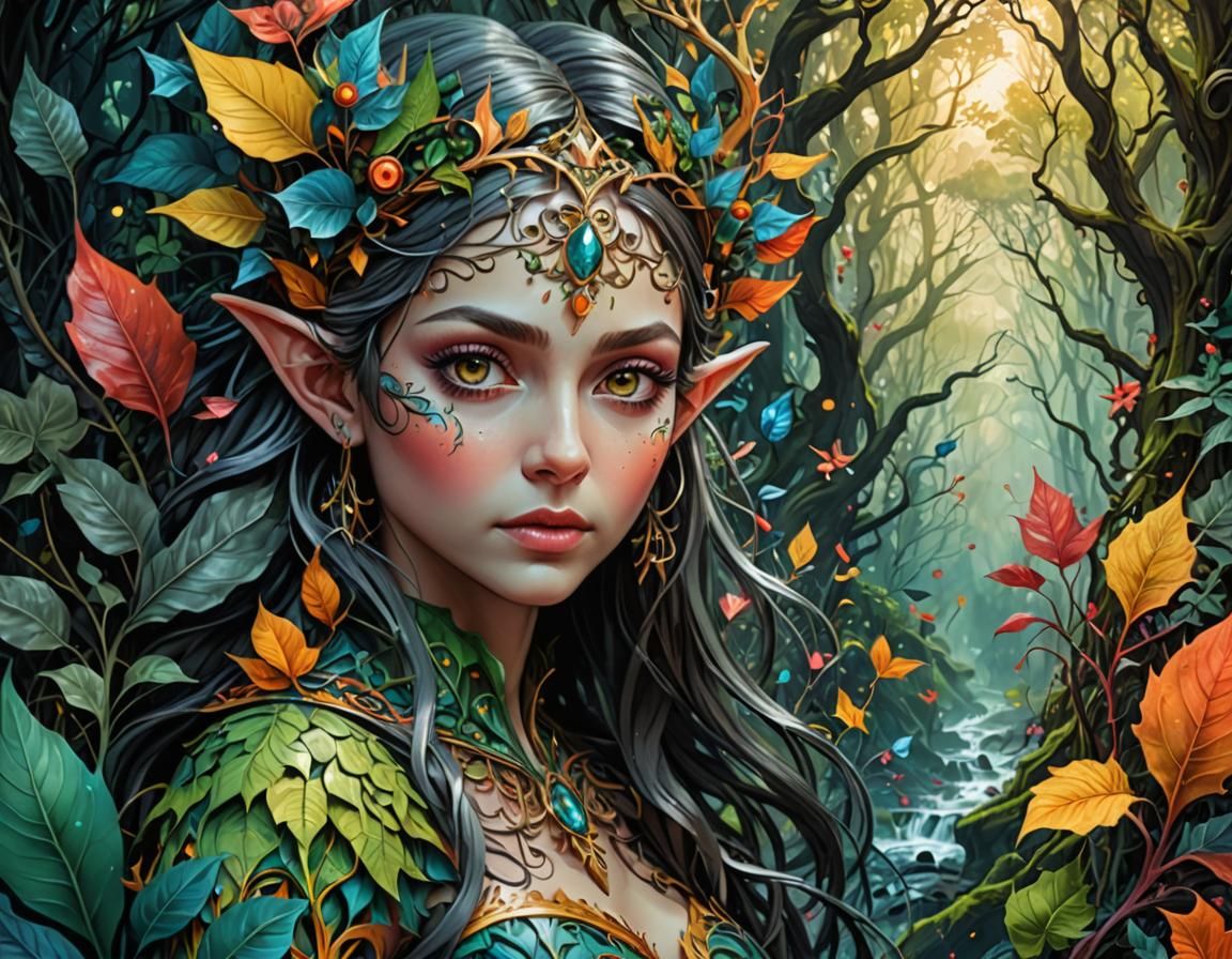 PORTRAIT: FOREST ELF - AI Generated Artwork - NightCafe Creator