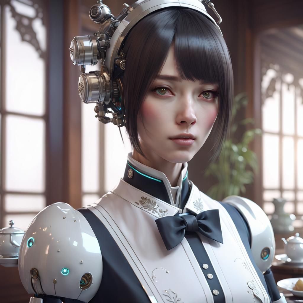 Robot Butler - AI Generated Artwork - NightCafe Creator