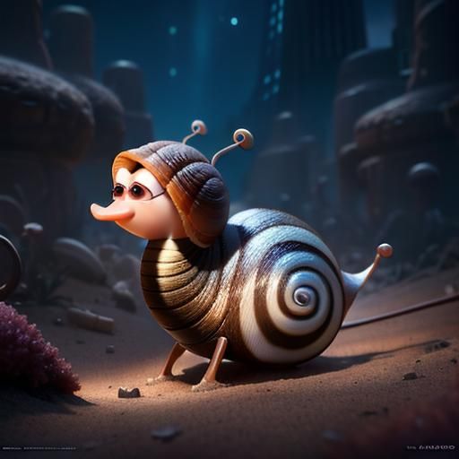 Weird snail - AI Generated Artwork - NightCafe Creator