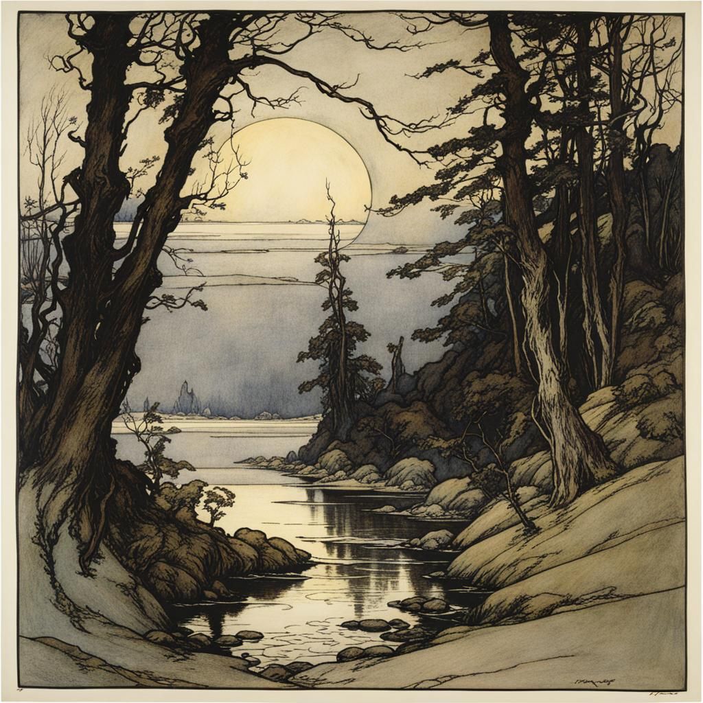 Desolate Lake - AI Generated Artwork - NightCafe Creator