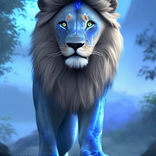 The blue lion from voltron - AI Generated Artwork - NightCafe Creator