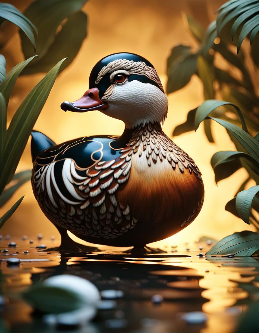 This African Pygmy Duck Has Some Squeaky Clean Feathers - AI Generated ...