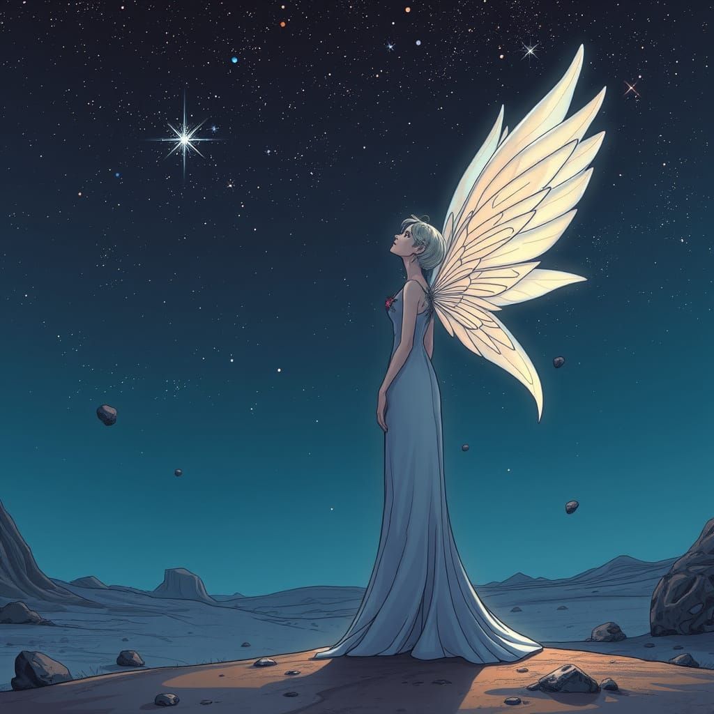 Ethereal Space Being Lost in Starlight - AI Art