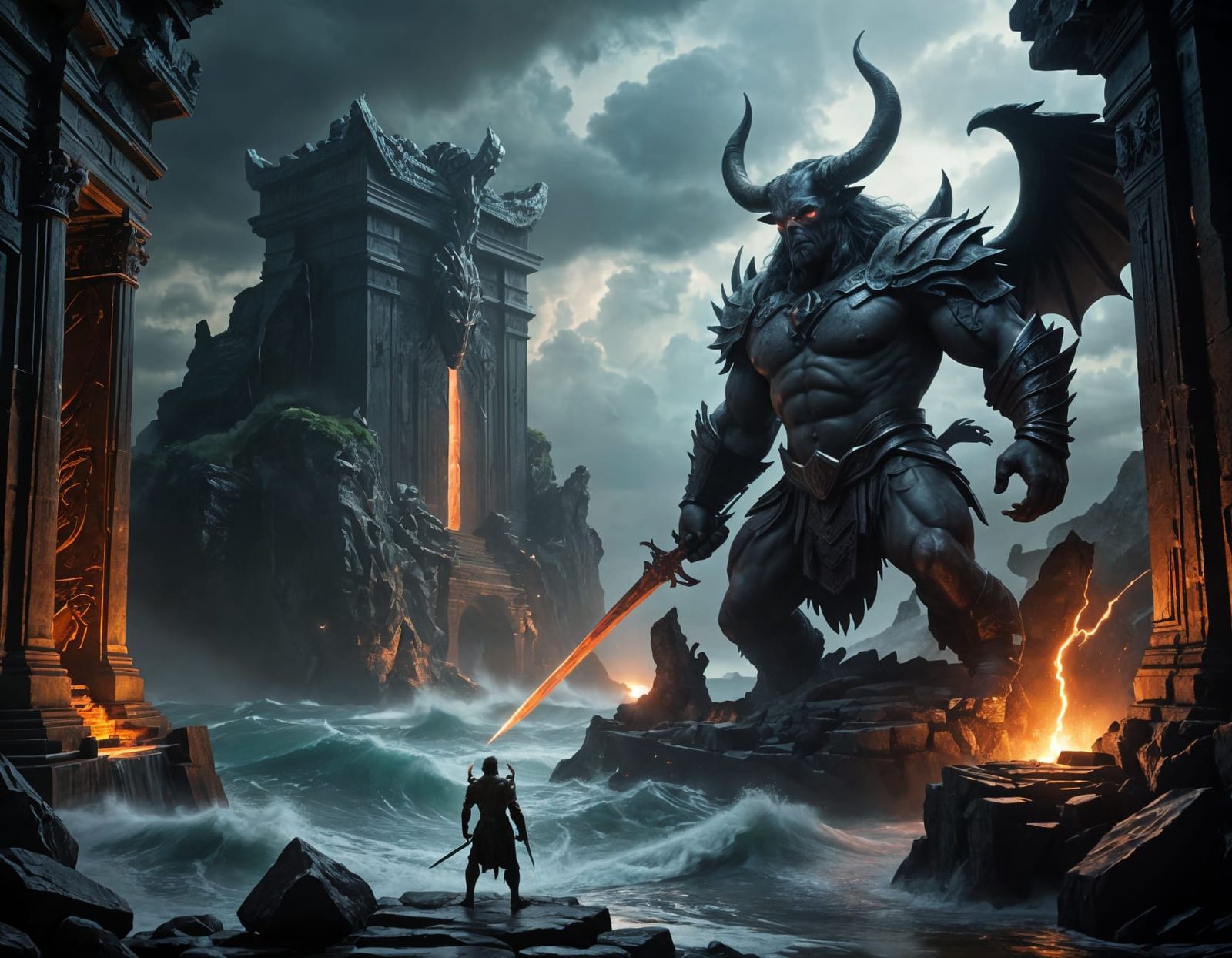 "Labyrinth of the Beast" - Epic Stormy Labyrinth with Minota...