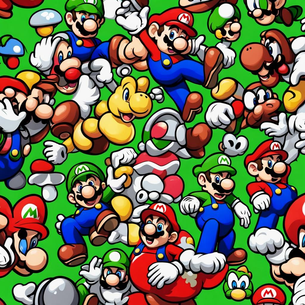 Plenty of game controling background xbox mario - AI Generated Artwork ...