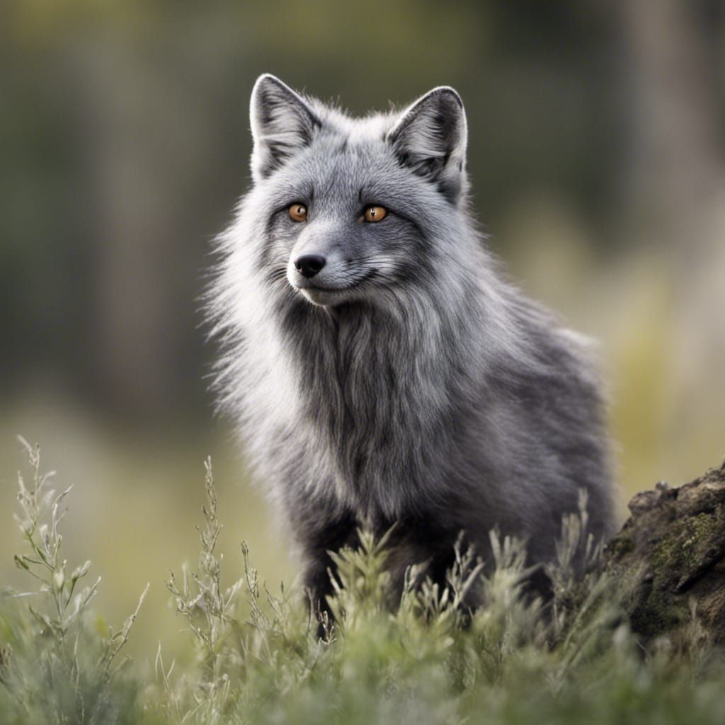 Silver fox - AI Generated Artwork - NightCafe Creator