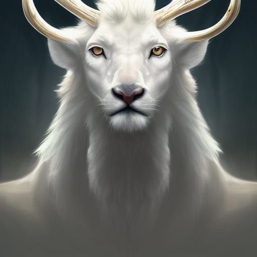 White mythical creature - AI Generated Artwork - NightCafe Creator