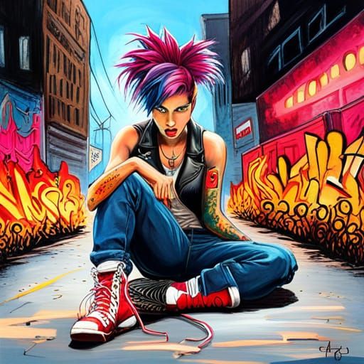 Punk - AI Generated Artwork - NightCafe Creator