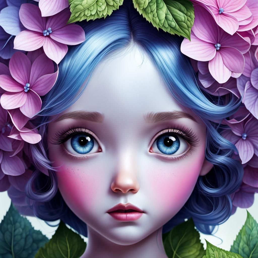 Hydrangea fairy 02. - AI Generated Artwork - NightCafe Creator