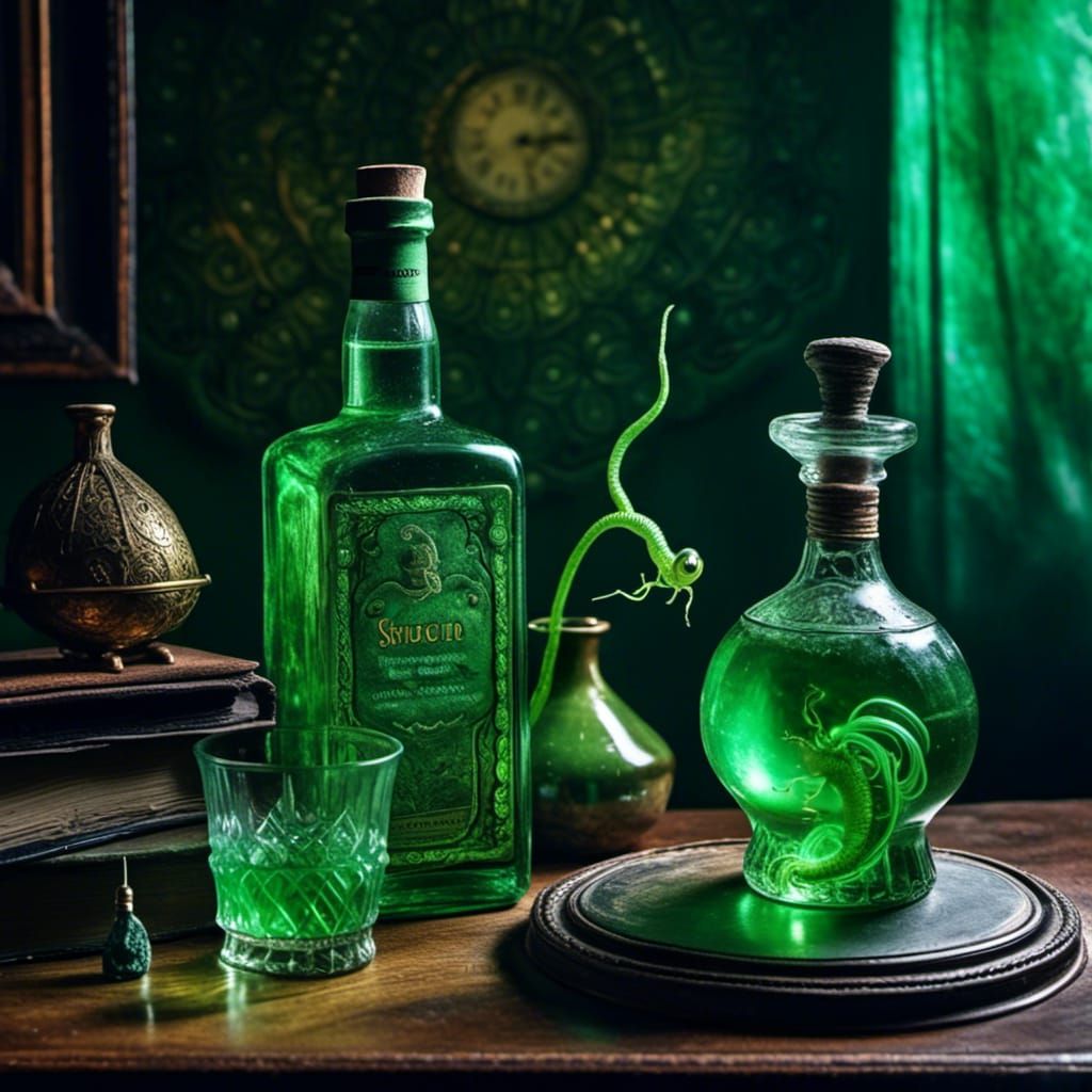 Absinthe Worm - AI Generated Artwork - NightCafe Creator