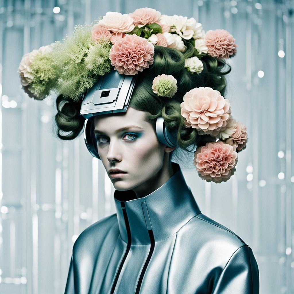 futuristic hair style - AI Generated Artwork - NightCafe Creator