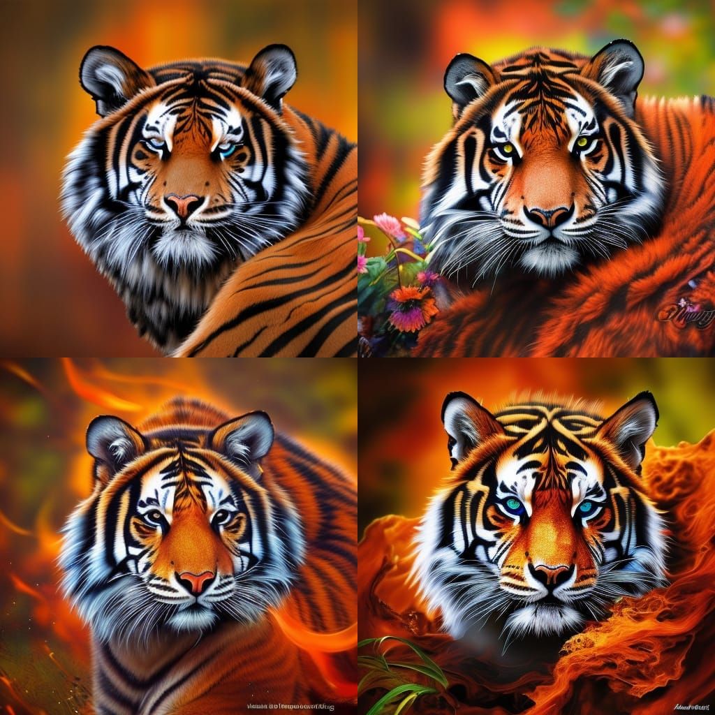 Tiger::Ink Tiger::Ink splash::Smoke::Dripping Ink::ink-art::Beautifully ...