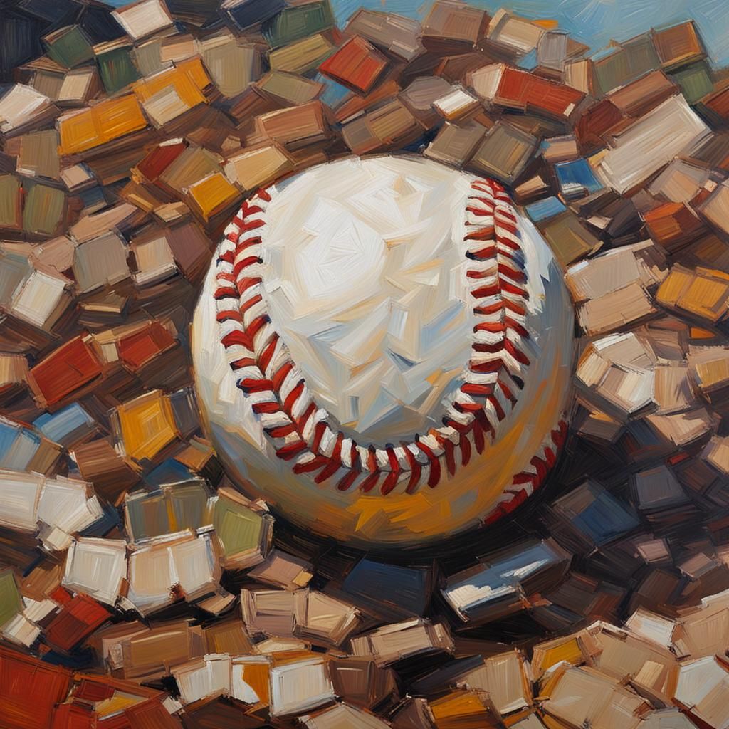 BASEBALL CLOSE UP - AI Generated Artwork - NightCafe Creator