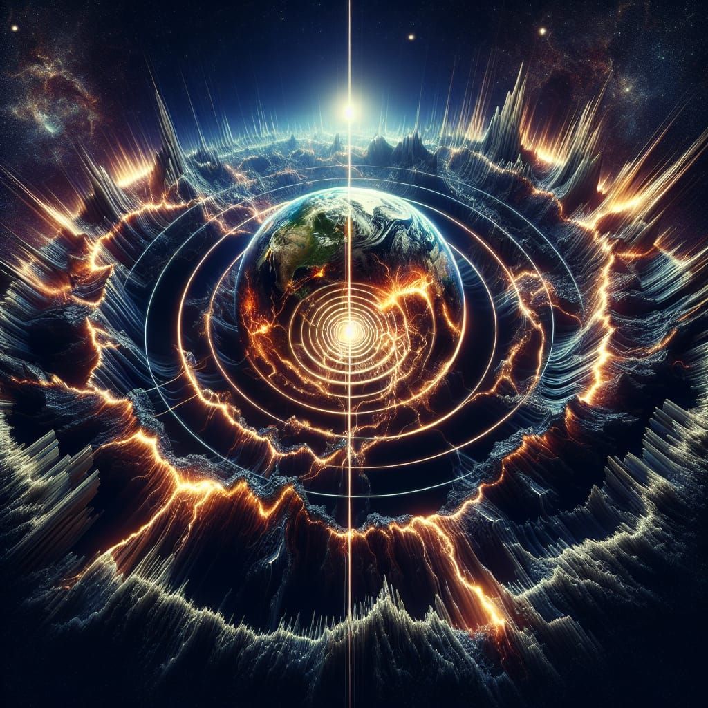 Earth exploding from the inside. - Cosmic Earth in Turmoil:...