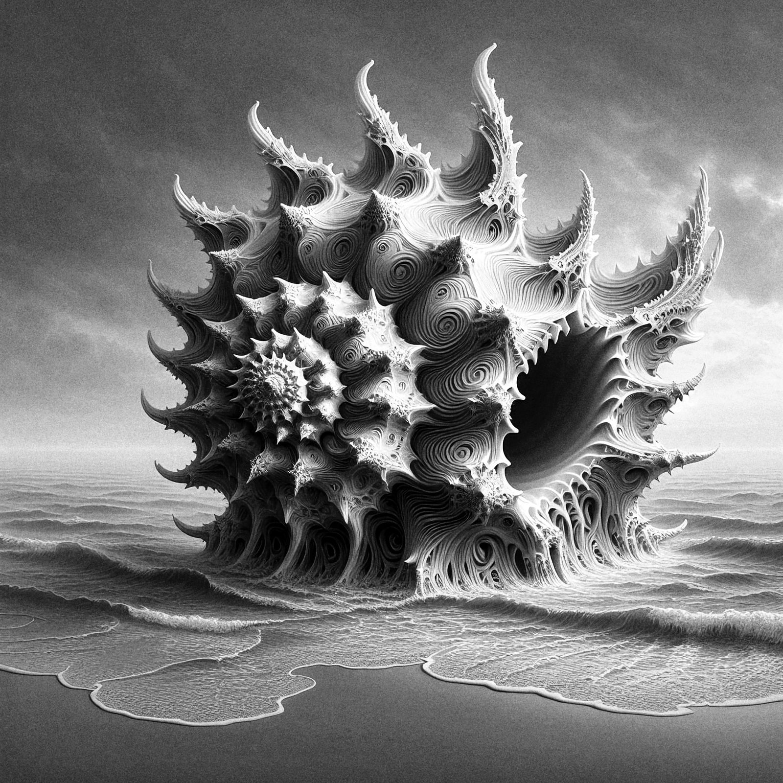 Grey Shell - AI Generated Artwork - NightCafe Creator