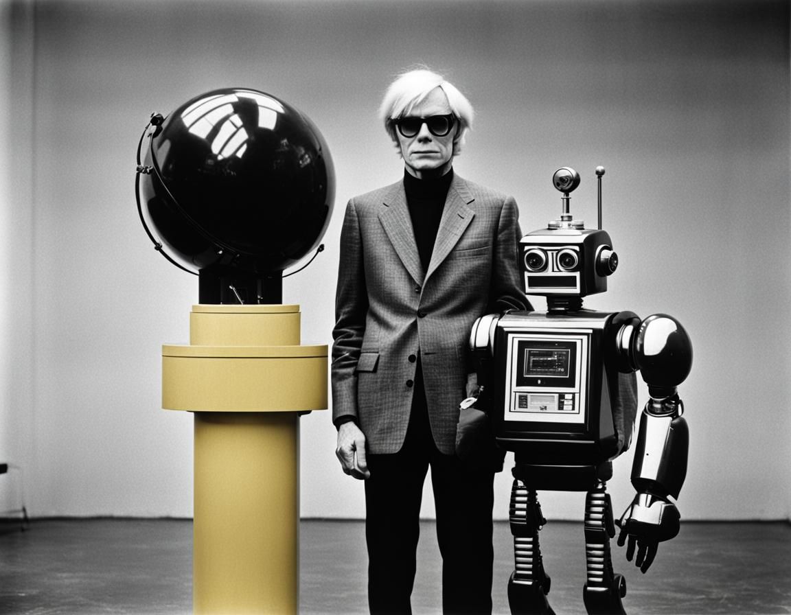 Andy Warhol & Robot - AI Generated Artwork - NightCafe Creator