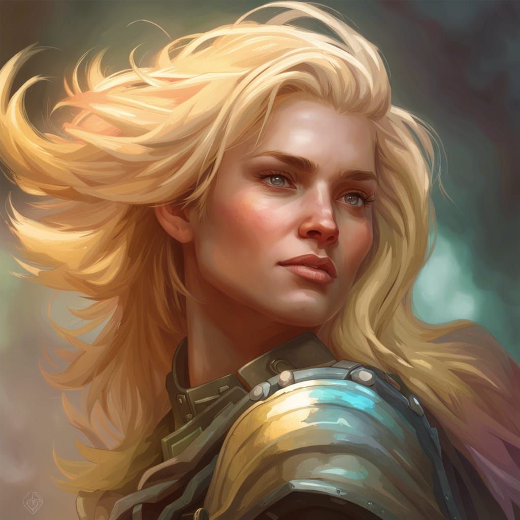 Human Carefree. blond. Ranger. head and shoulders portrait, 8k ...