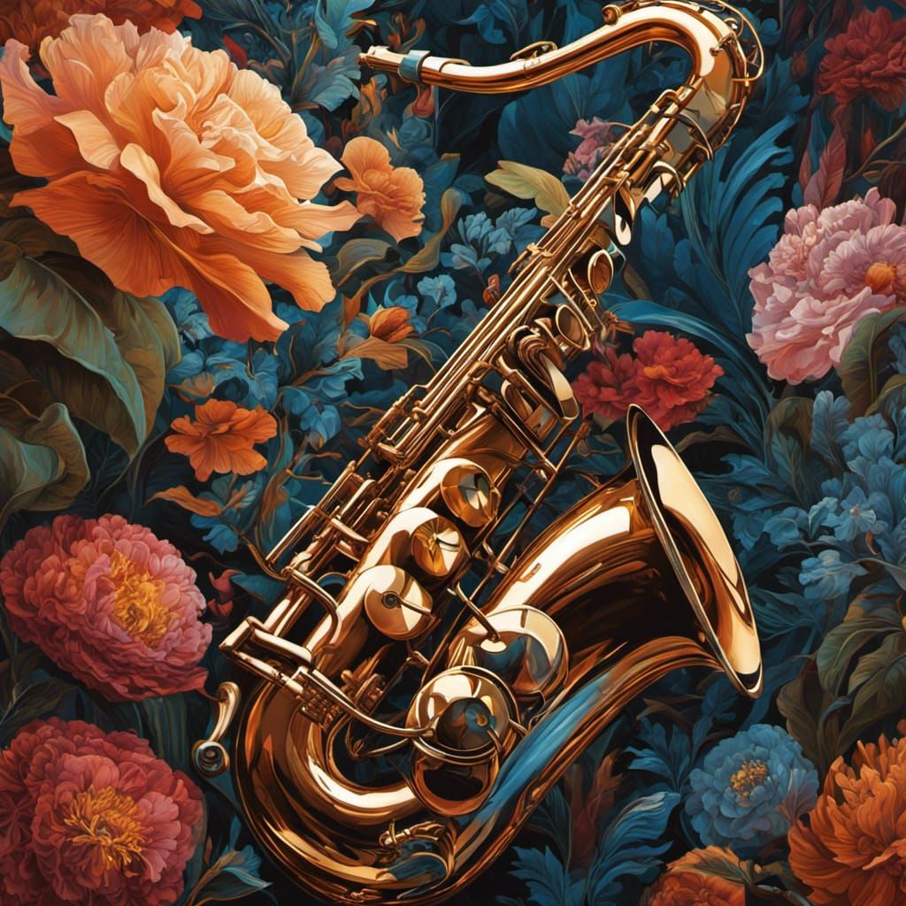 Hyperdetailed saxophone - AI Generated Artwork - NightCafe Creator